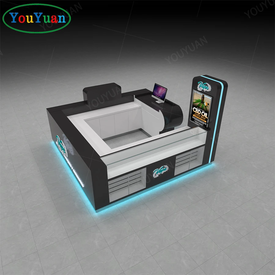 72'' Smoke Shop Showcase Display Counter Store Interior Design Smoke ...