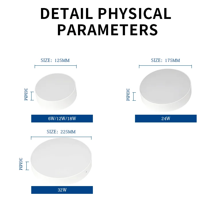 Trimless Aluminium Round Mounted Led Downlights Ceiling Led Downlight ...