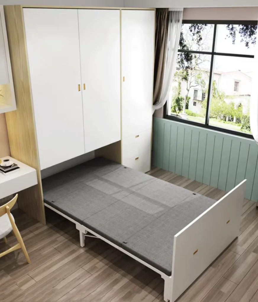 Wardrobe Bed Integrated Multi-functional Folding Invisible Bed Small ...