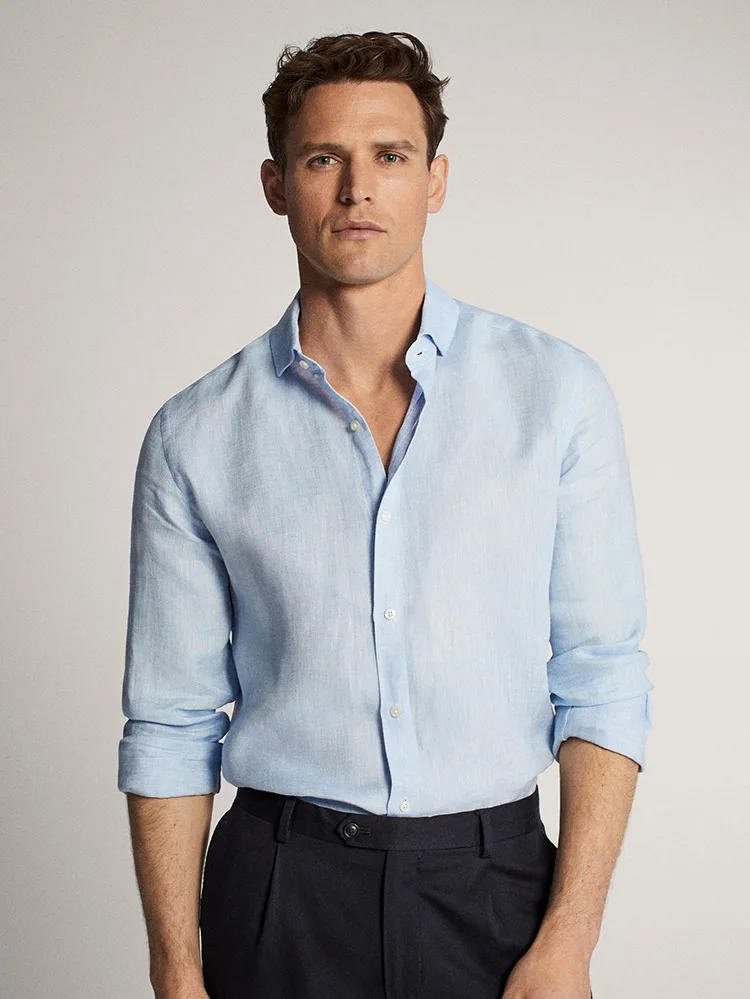 100% Linen Shirts for Men - Casual, Comfortable & Sustainable