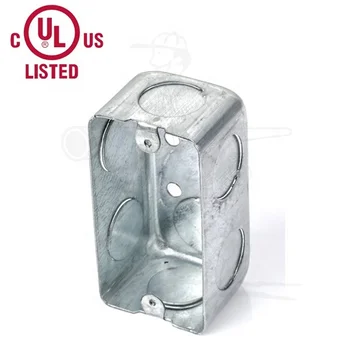 4x2" Galvanized Steel Rectangular Box Electrical Metal Junction Box ...