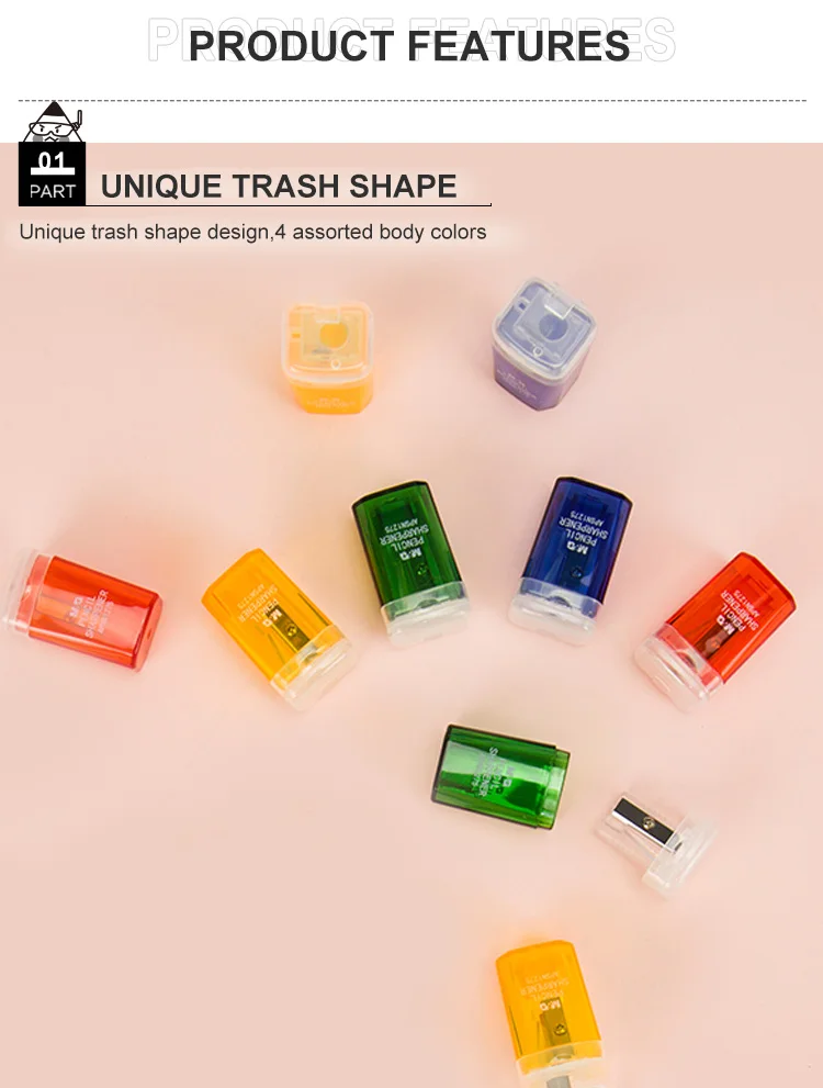 M & G Children Wooden Pencil Sharpener Single Hole Storage Pencil ...