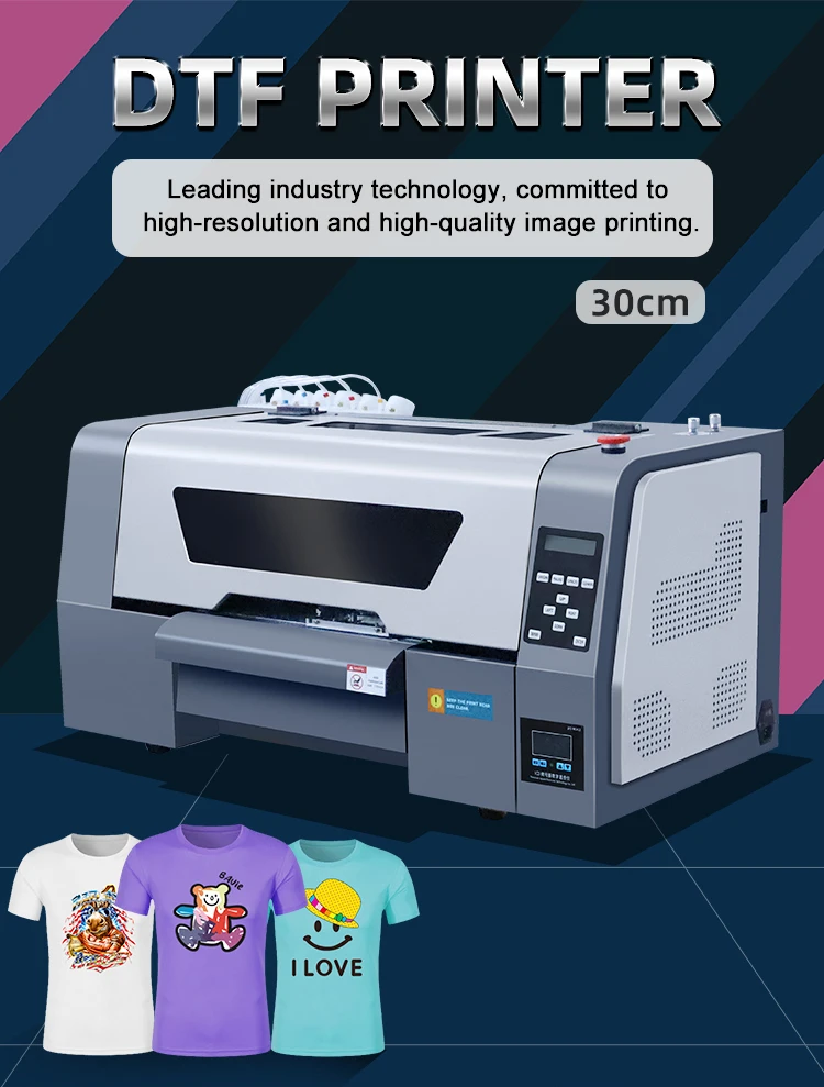Asia Print Film Dtf Printer Setup XP600 L1600 T-shirt 30cm Double Head Printing Machine Dtf ...