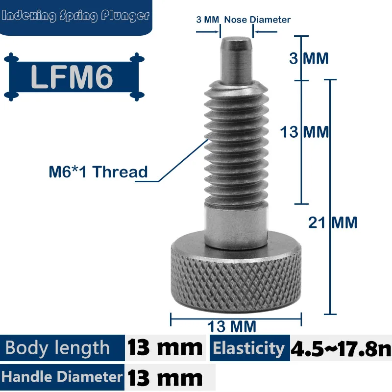 Self Locing Stainless Steel Knurled Head Spring Loaded Pin Indexing ...