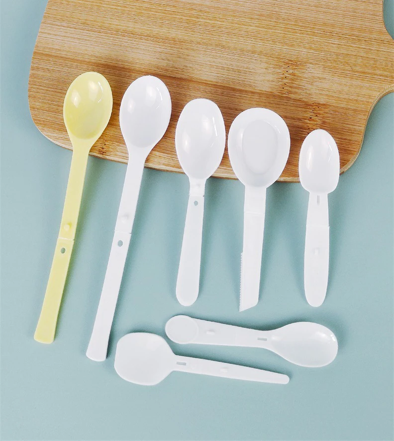 Hot Sale Individually Packaged Dessert Pudding Spoon Disposable Plastic ...