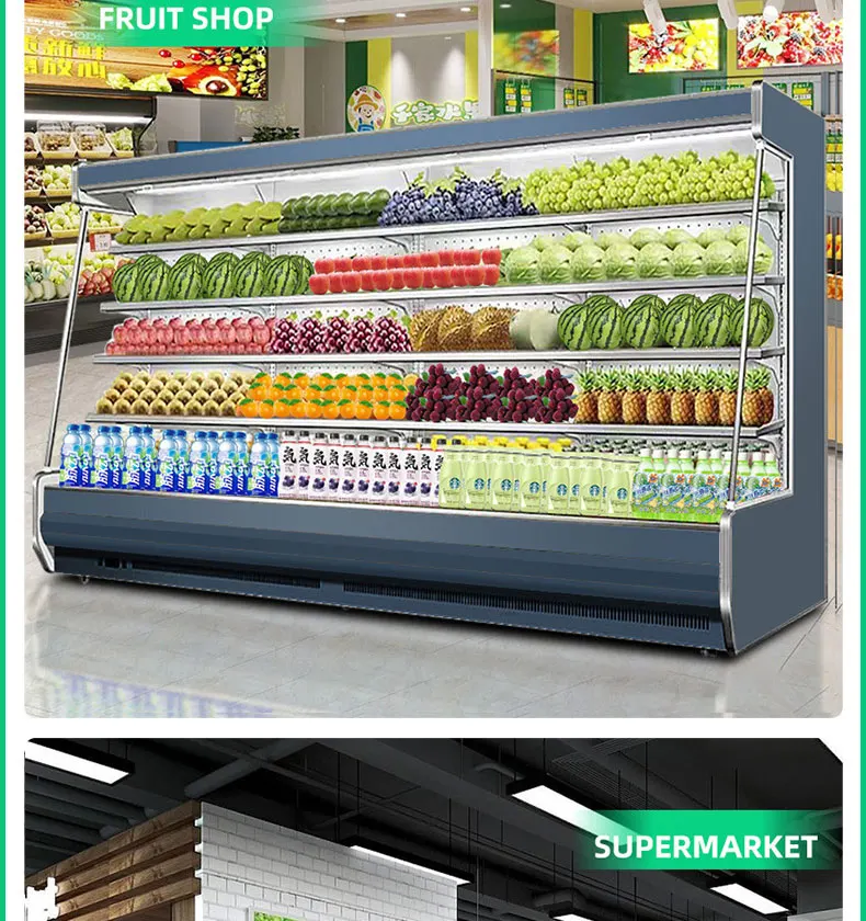 Commercial Supermarket Fruit Display Fridge Showcase Fridge Display ...