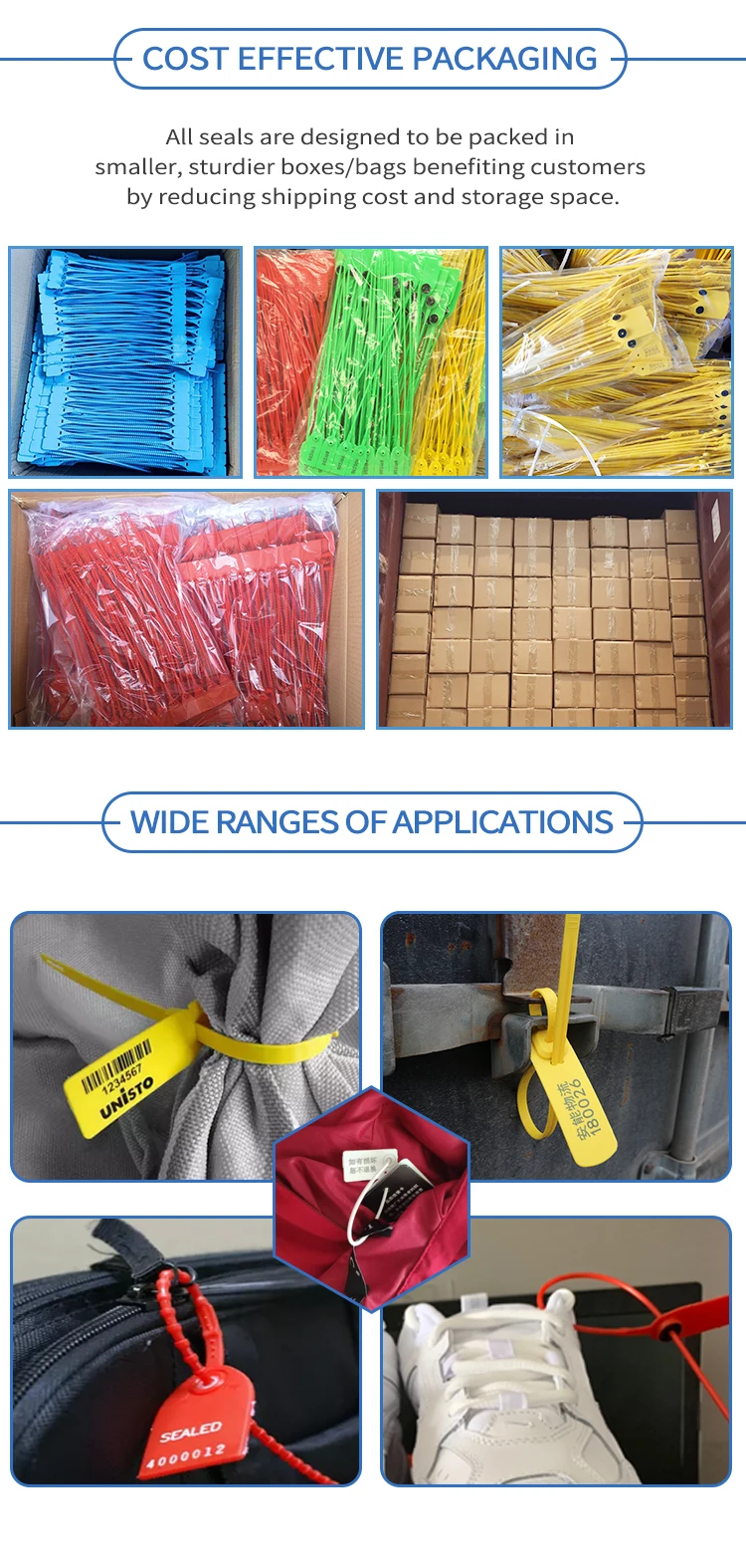 Cable Tie Container Tamper Proof China Plastic Security Seals Electric ...