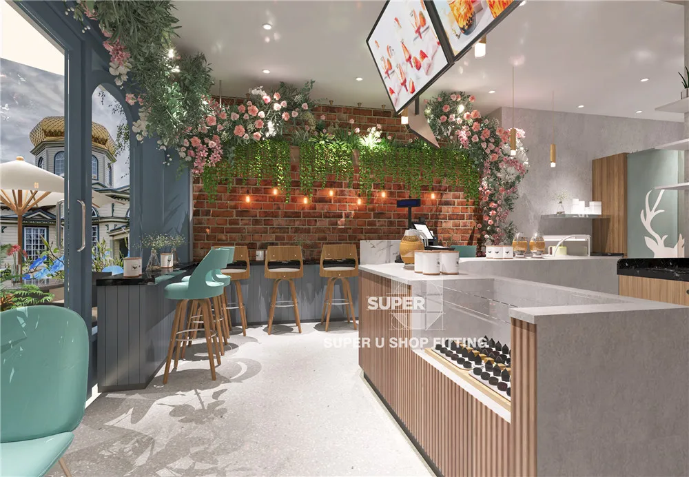 Modern Bubble Tea Shop Counter Design - Cute & Budget-friendly
