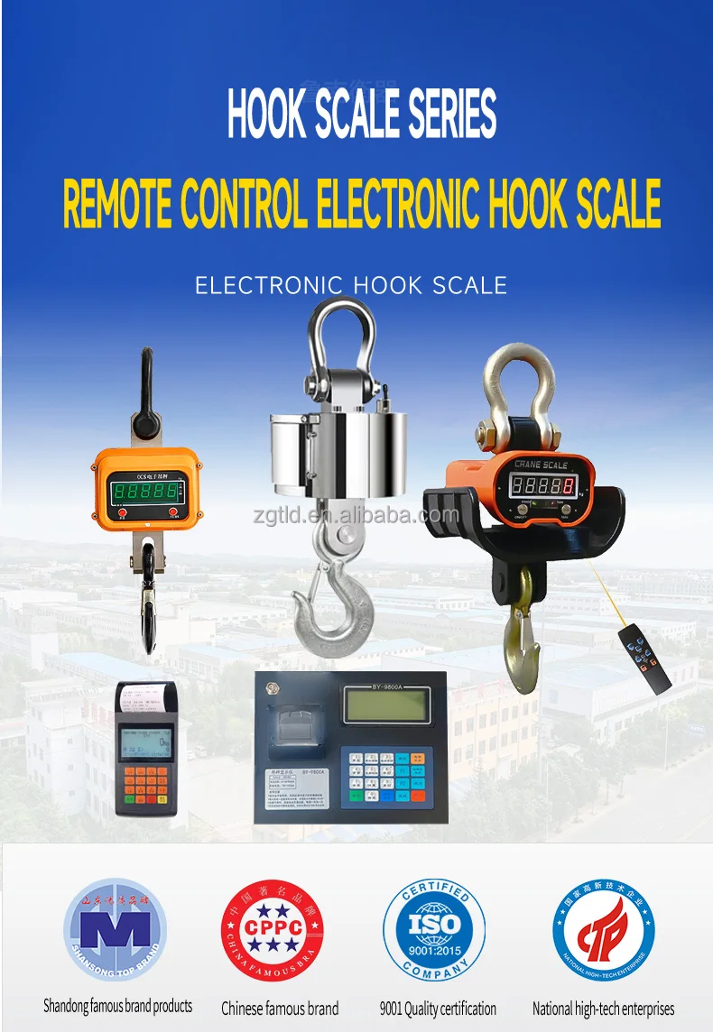 Digital Hoist Scale 10 Tons Industrial Hook Scale Electronic ...