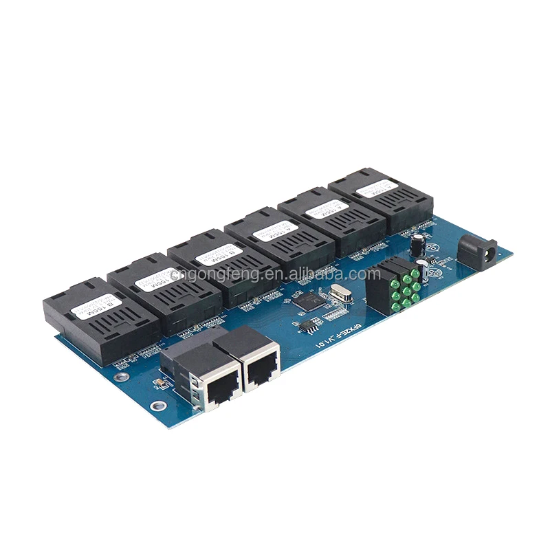 20km Singlemode Ethernet Switch Optoelectronic Media Converter ...