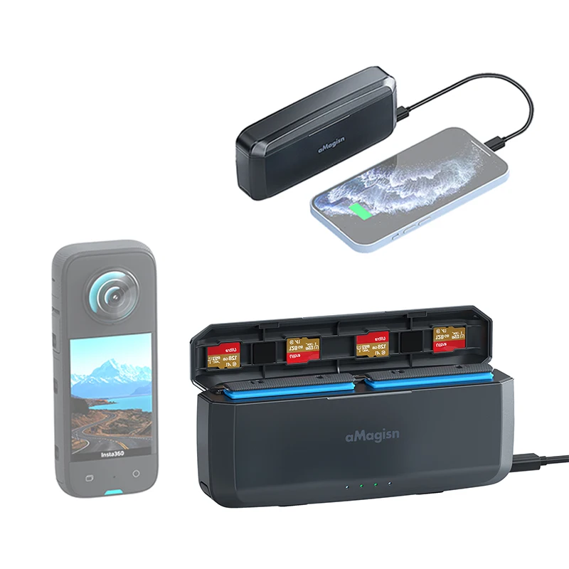 Amagisn Fast Charging Power Bank 7710mah For Insta360 X3 Battery Fast ...