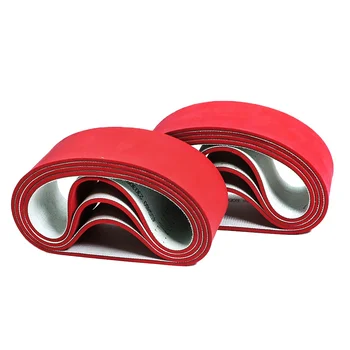 Customized Special Processing Pu Timing Belt Kevlar Core Red Pattern ...