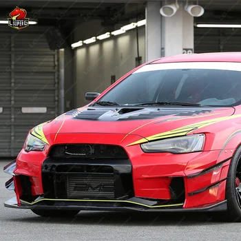 V Style Wide Body Kit For Mitsubishi Evo X 2007y -2016y Front Bumper ...