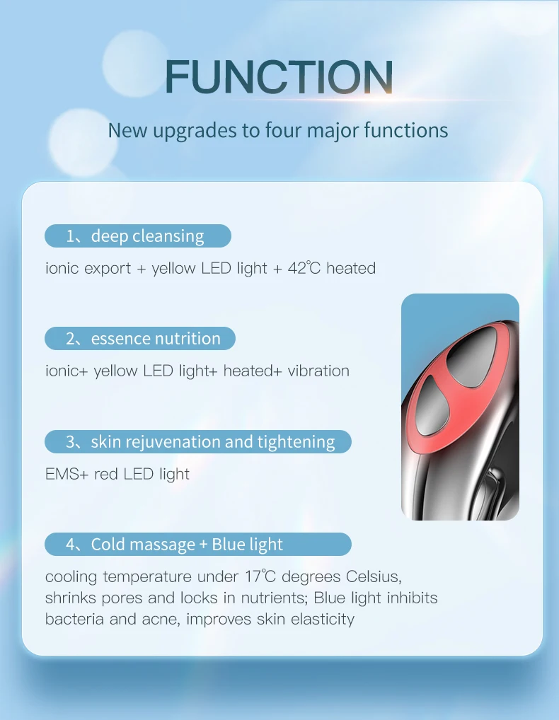 Professional Galvanic Facial Machine Desincrustation Treatment Hand ...