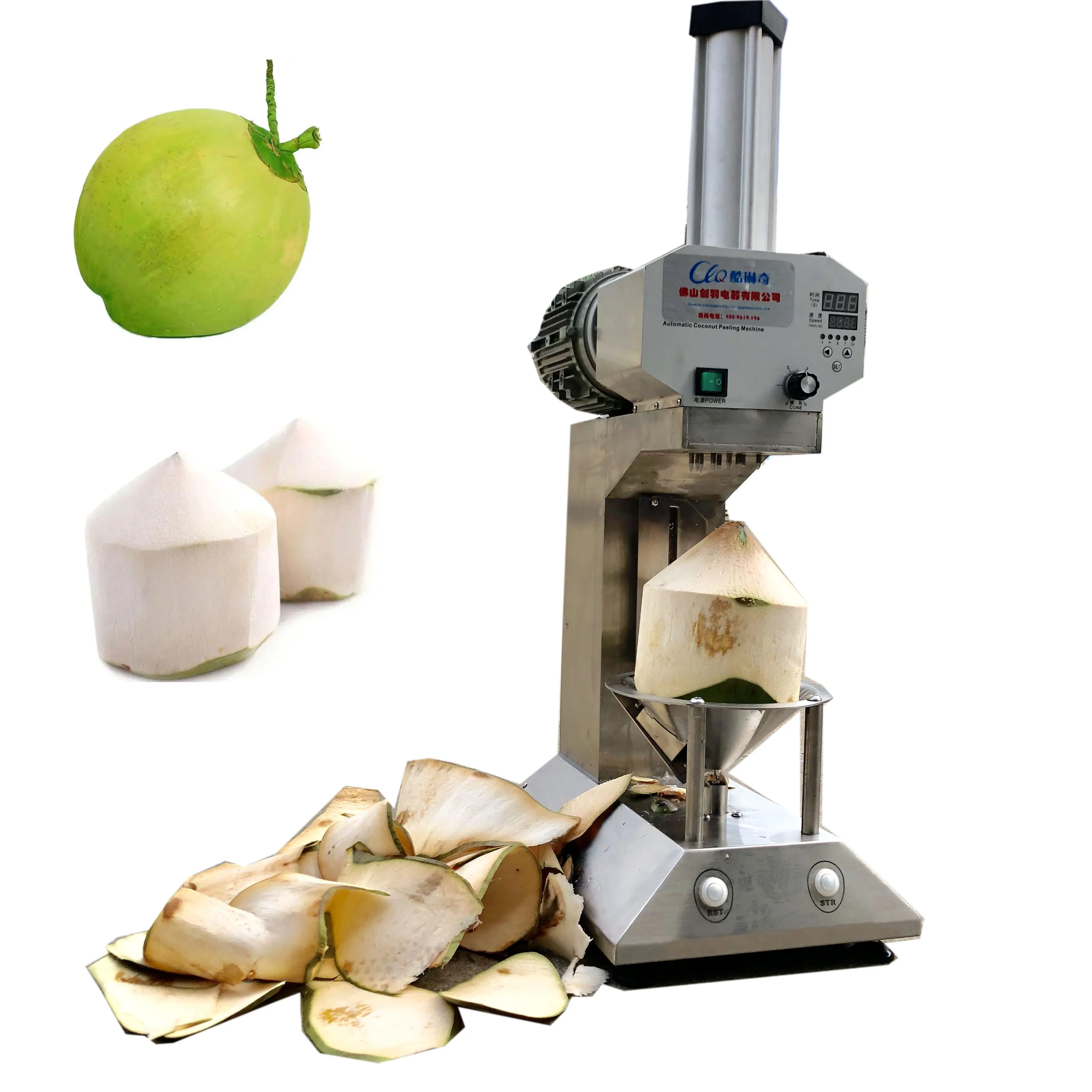 Automatic Fruit Green Coconut Peeler Coconut Shell Grinding Machine ...