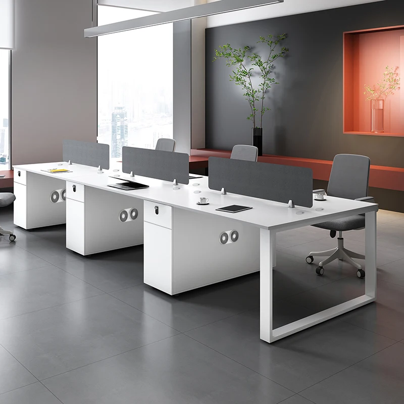 Modern Open Modular 4 Person Workstation Office Desk Furniture Design ...