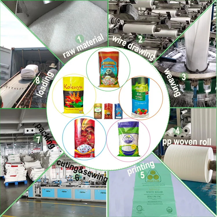 Yellow Water Lily 5kg Bopp Printing Rice Package Bag