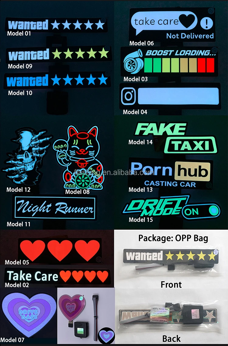 Glowing New Driver Magnetic Decals Reflective Fade Resistant Sticker ...