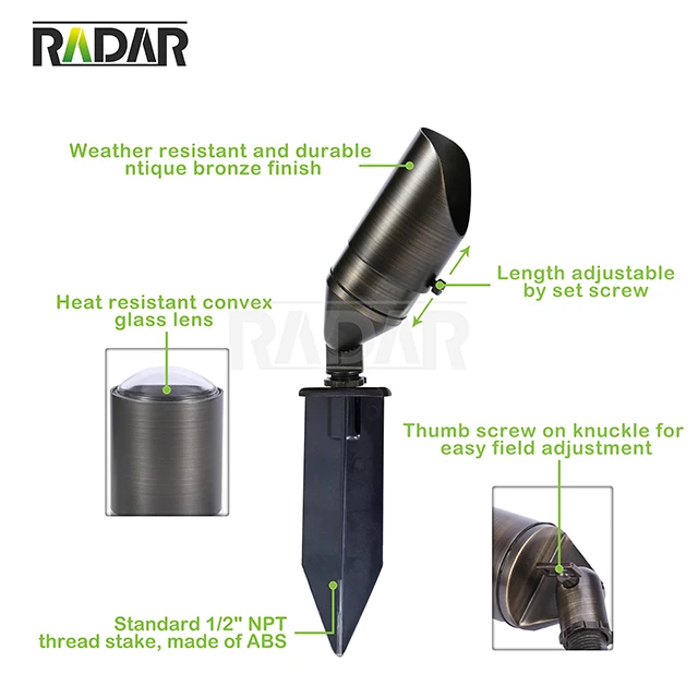 Alibaba.com: RADAR Solid Brass 12V MR16 LED-Compatible Landscape Spot ...