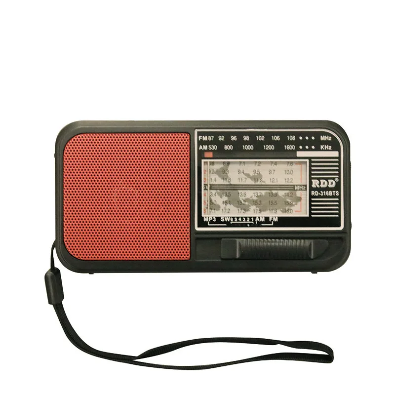 RD-316BTS Portable Radio - AM FM SW 8band with Recharge