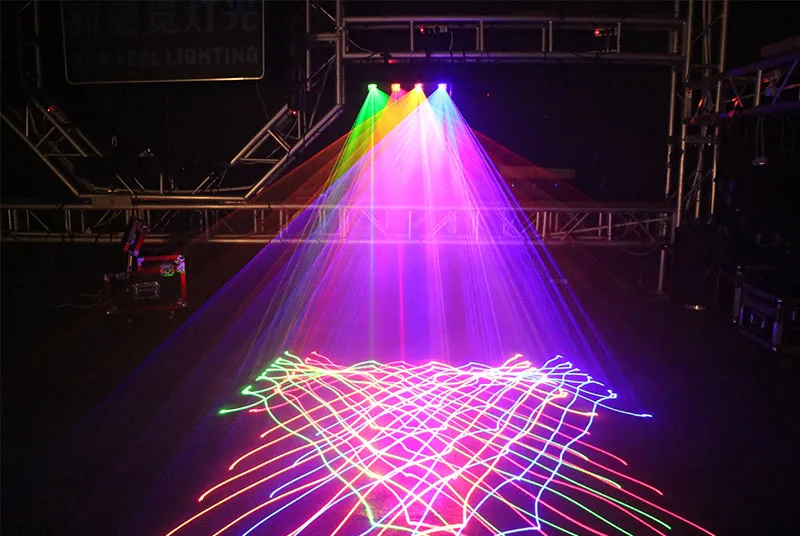 RGB Laser Lights DMX512 Effect 4 Eyes LED Source for Stage Beam Show ...