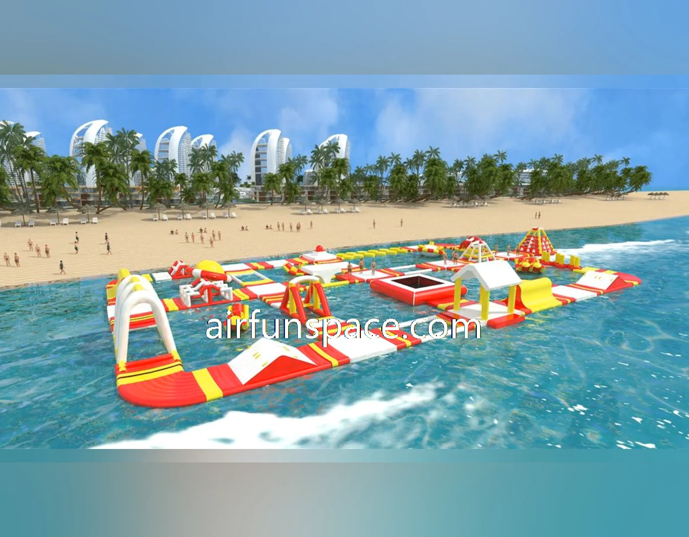 37x30m Inflatable Water Park Sport Play Equipment Floating Aqua Park ...