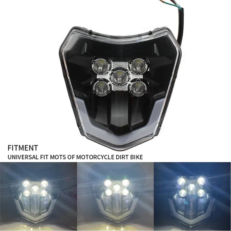 Motorcycle Led Headlight Headlamp Spotlight For Ktm 5led Universal ...