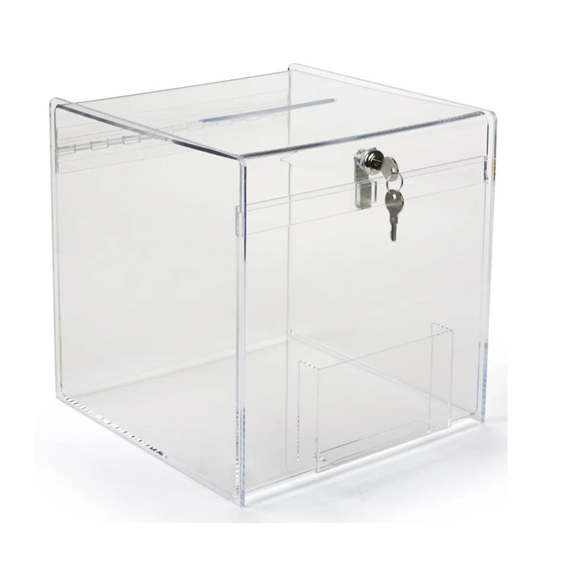 Extra Large Acrylic Suggestion Box With Pocket,Lock And Keys On ...