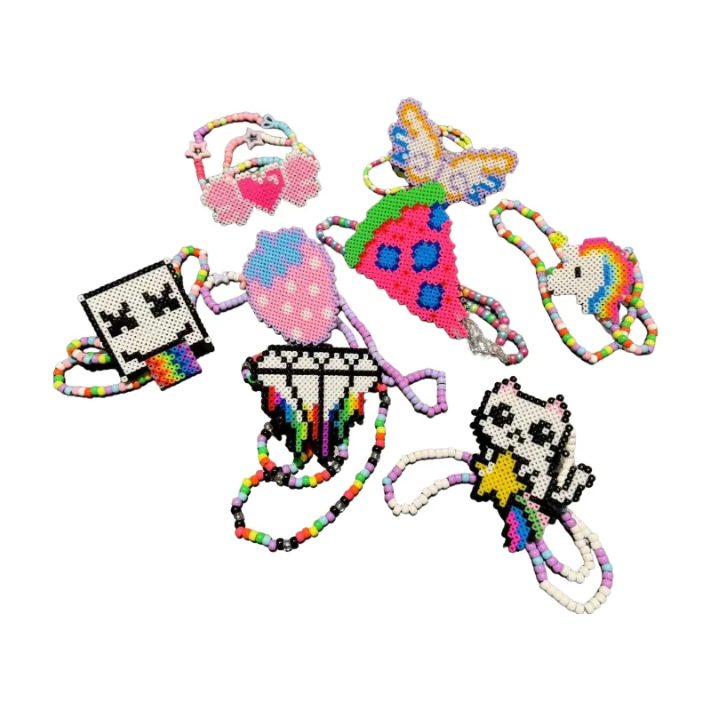 Kandi Led Light Up Chewing Protect Edm Rave Pacifier Perler Necklace ...