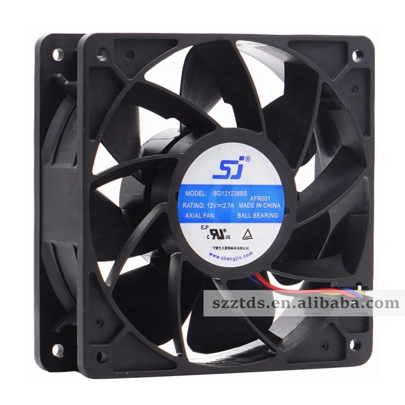 New SJ SG121238BS 120mm Axial Flow DC Fan, 6000RPM, 4Pin Cooling Fan ...