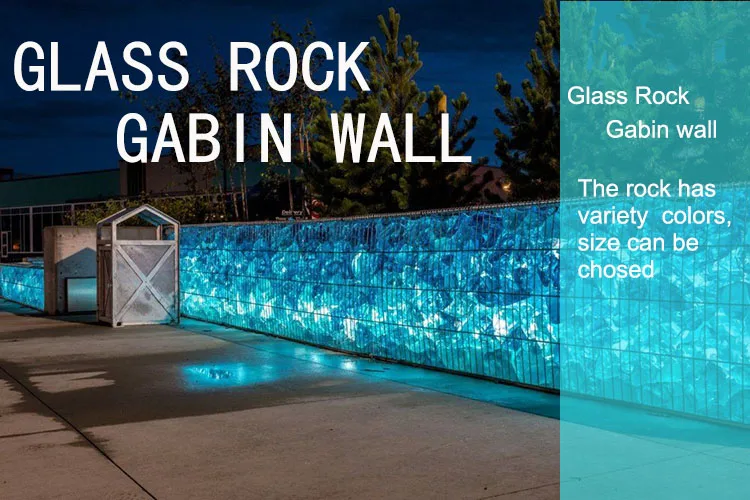 Colored Large Landscaping Slag Glass Rocks - Blue Decorative