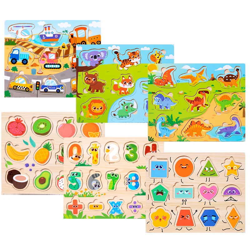 Alphabet Number Vehicle Animals Shapes Learning Puzzles Kids Girls Boys ...
