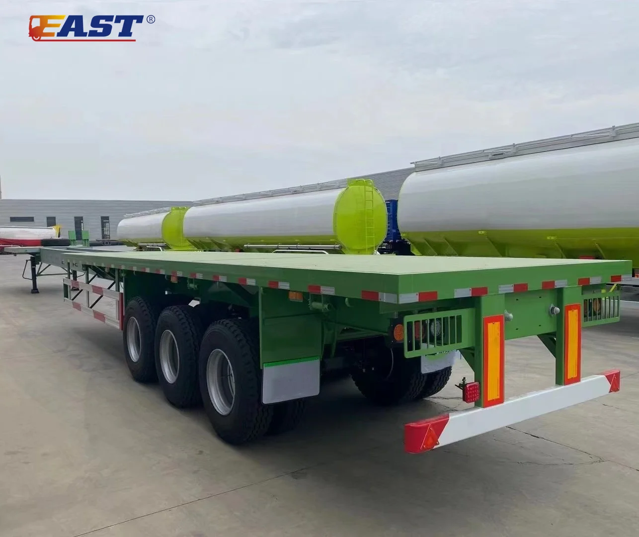 EAST Extendable Semi Trailer Extensible Trailer Pull-out Flatbed ...