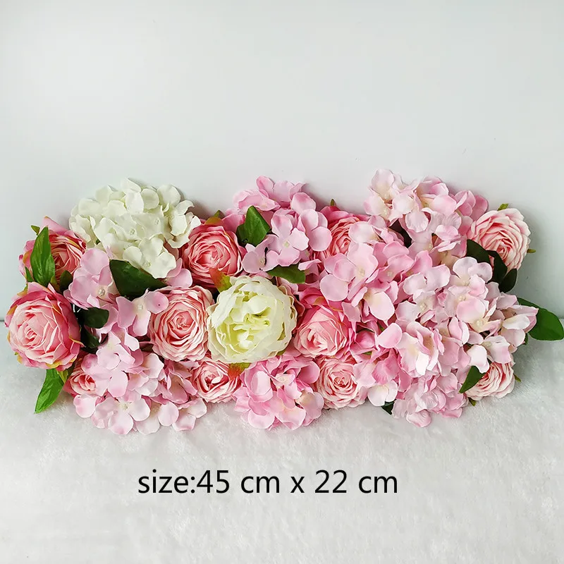 Artificial Flower Conference Table Flower Row Rose Lily Hydrangea Leaf ...