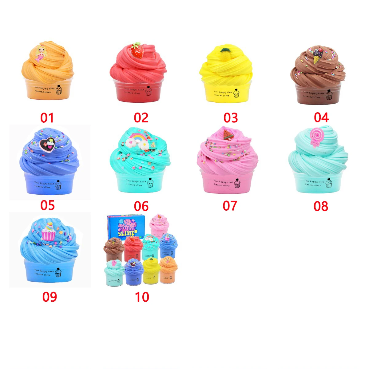 S209 DIY Crystal Slime Non-Sticky Cheap Supplier Color Kit DIY Toys ...