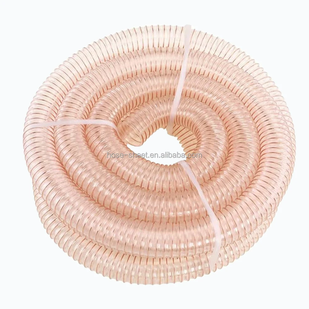 air duct hoses spiral steel wire dust collector hose clear duct hoses ...