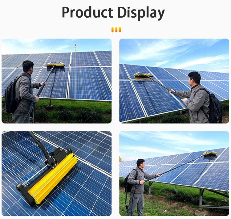 Photovoltaic Electric Solar Panel Cleaning Rotary Roller Brush ...