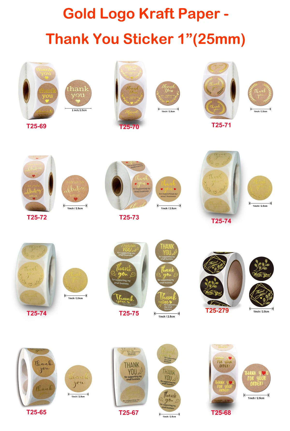 Make Your Own Thank You Stickers - 500pcs Custom Label