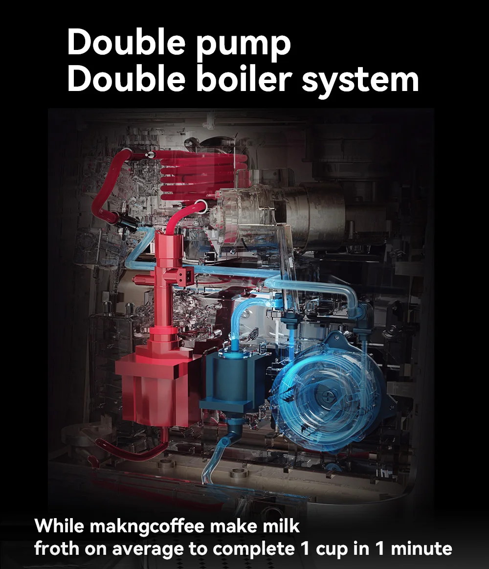 Semi-auto Household Coffee Machine - Multi-Function & Grinder