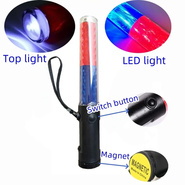 Waterproof Red Green Flashing Led Traffic Wand Security Baton Led Warning Light Roadway Safety ...