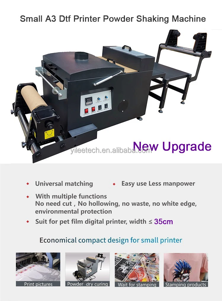 A3 DTF Shaker 33cm Heater Bake Dryer Semi-Automatic Machine