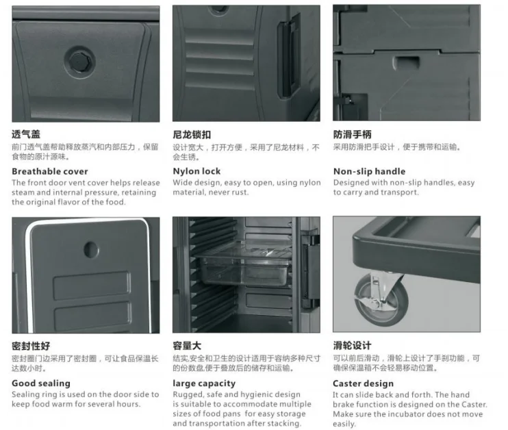 Food Carrier on Wheels - Insulated Double Ultra Pan Carts