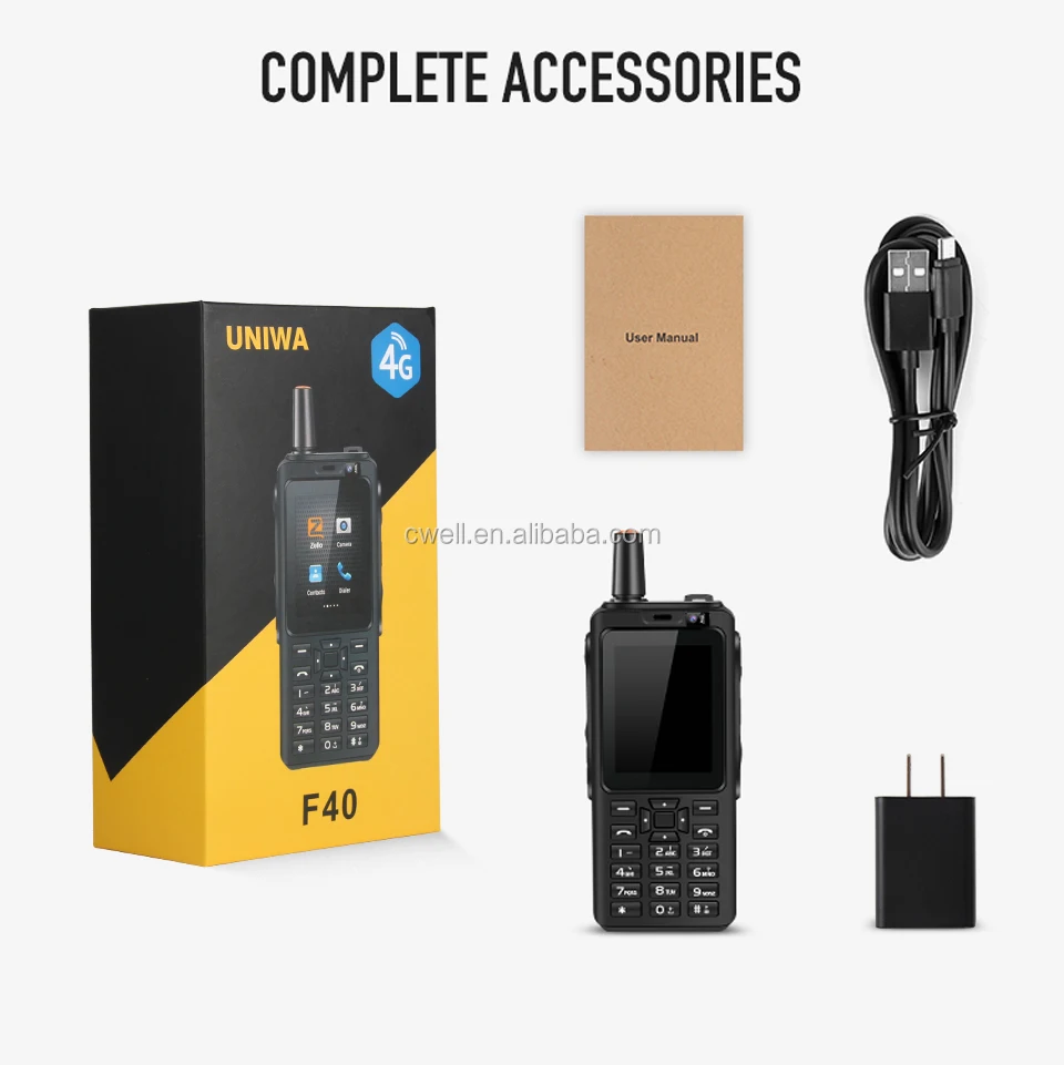 Uniwa F40 2.4 Inch Ips Screen 4000mah Big Battery 4g Lte Cheap Walkie ...