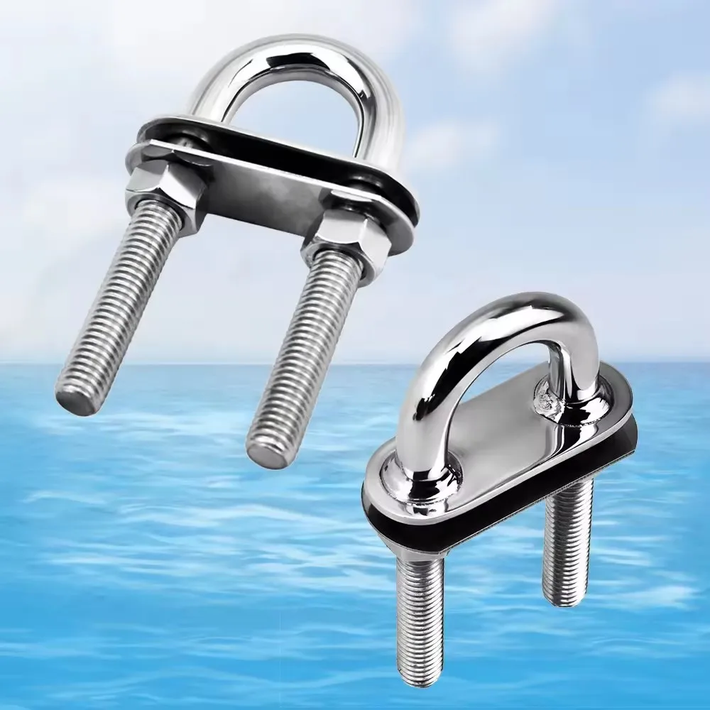 Stainless Steel 316 Marine U BOLT With Two Nuts and One Plate M8 X 35 X ...