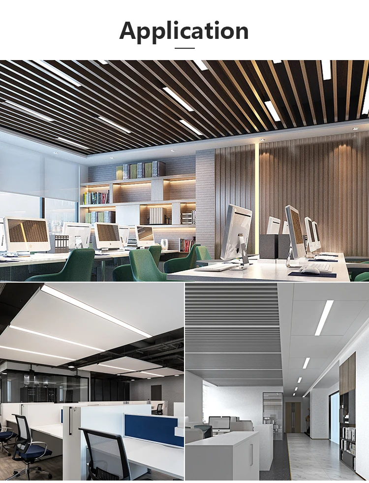 Office Ceiling Recessed Fixture Linear Light 20w 36w Aluminum Led ...
