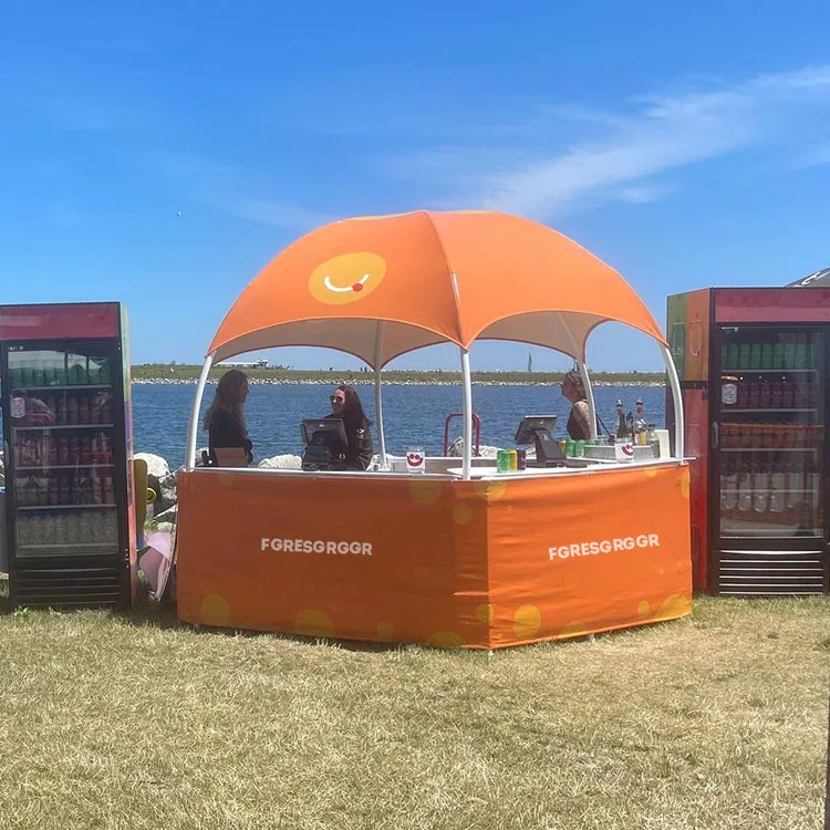Portable Dome Kiosk Canopy Tents Trade Show Hexagon Promotional Tent ...