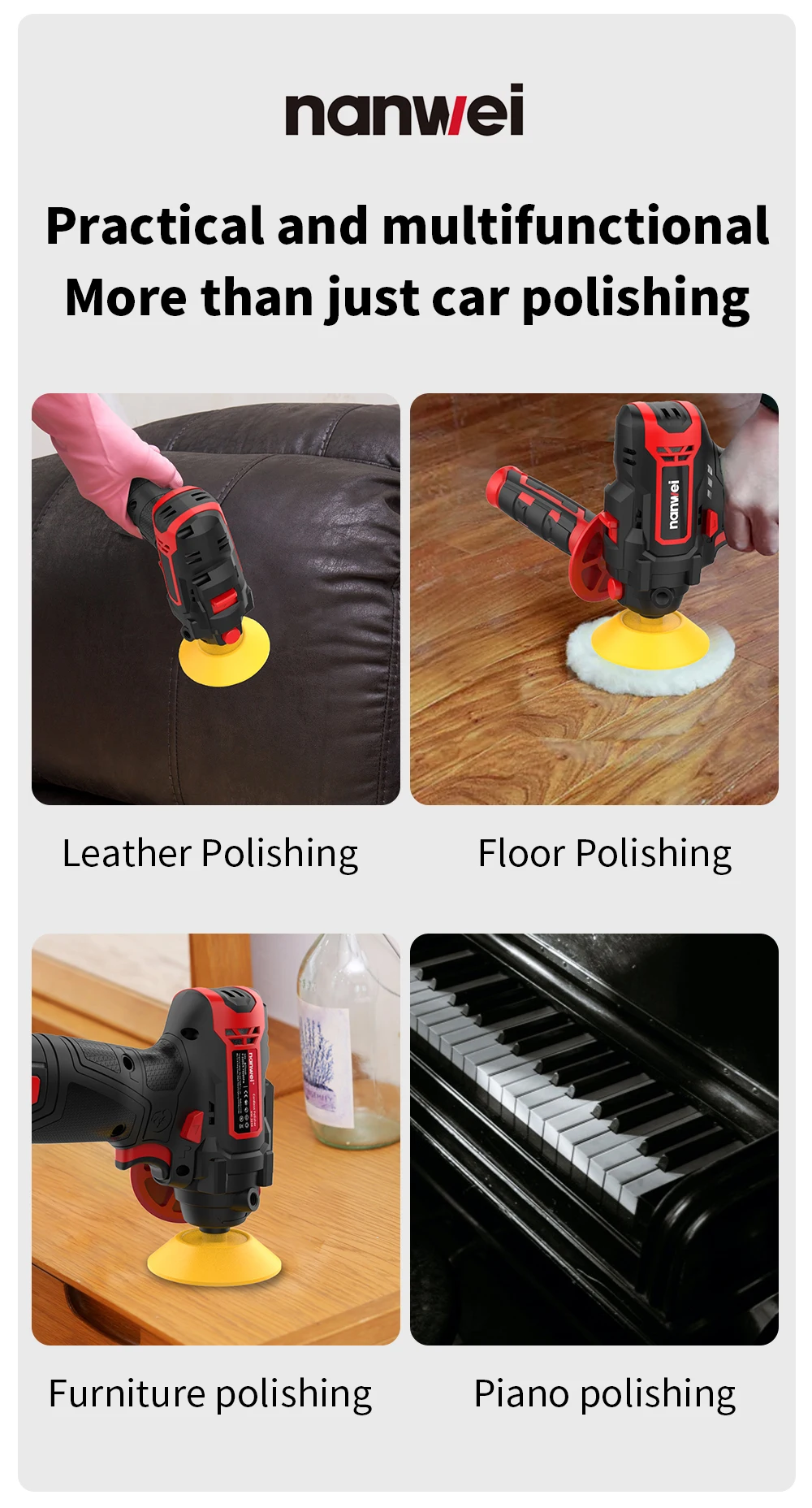 Nanwei 12v Car Polishing Machine Wireless Waxing God Mini Polishing ...