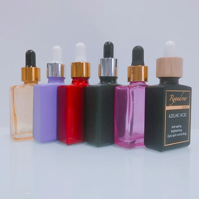 Custom Frosted Amber Dropper Bottle - 30ml Jieting Glass
