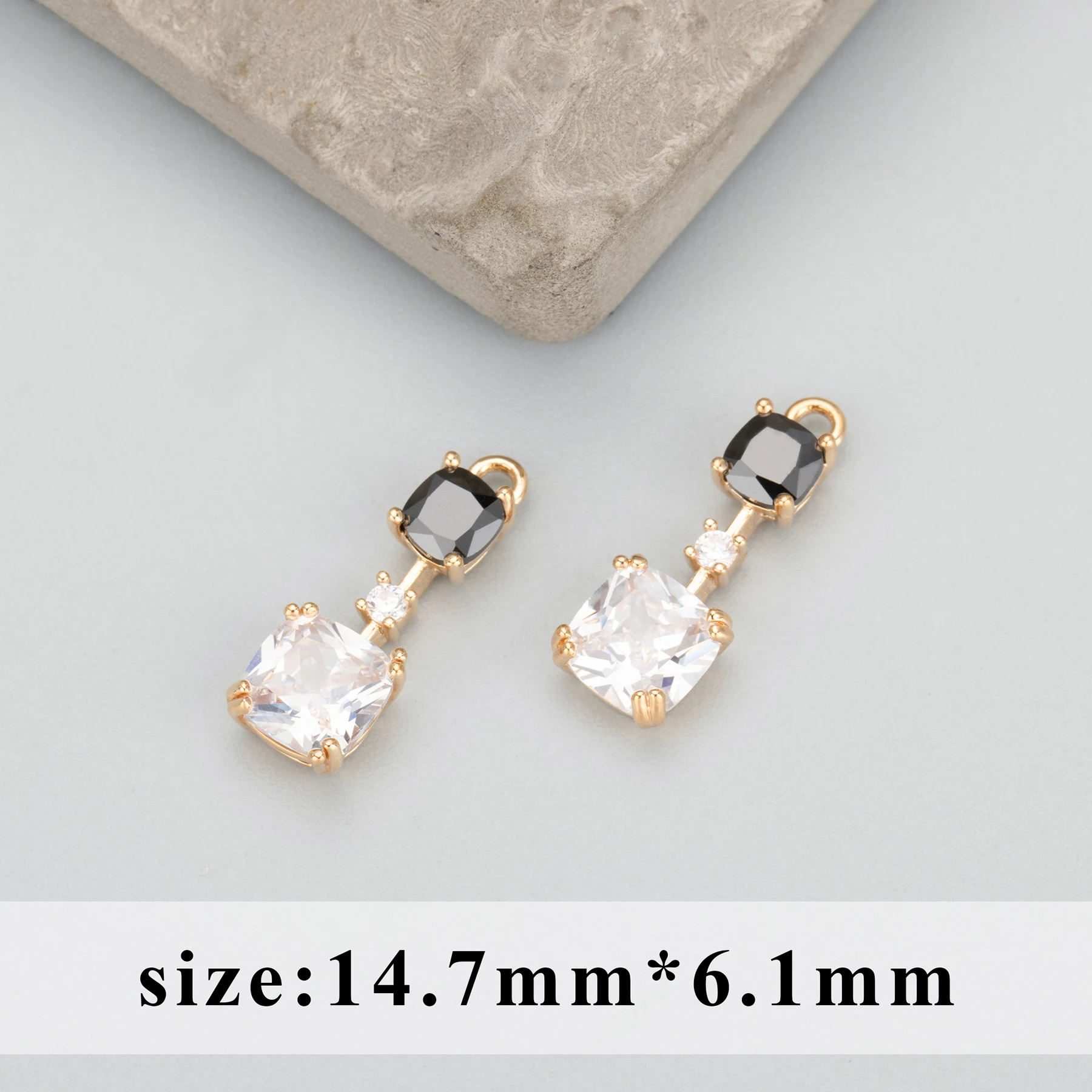 MB60 Jewelry Accessories,18k Gold Plated,nickel Free,copper,zircons,glass,charms,jewelry Making ...