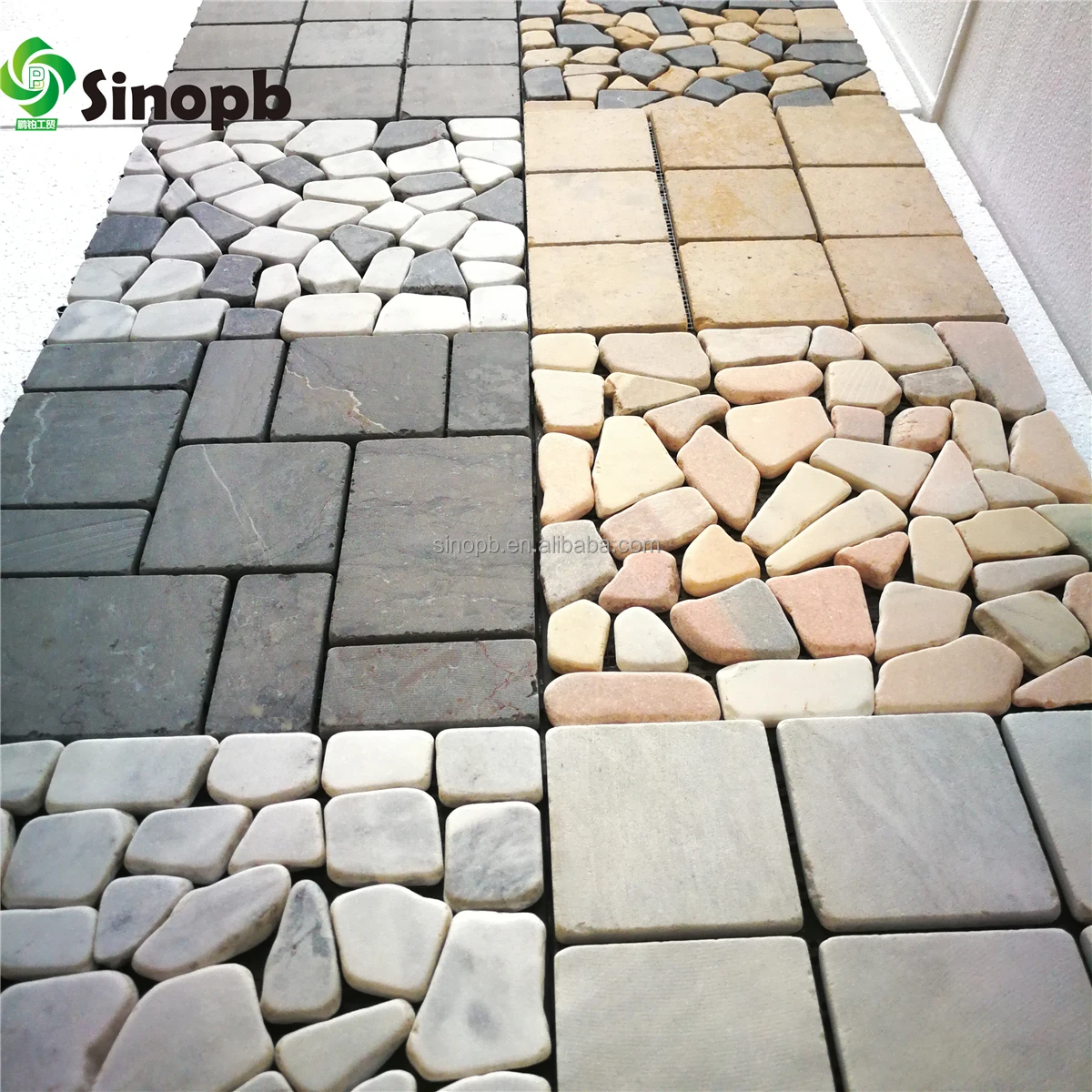 Unique Natural Stone Interlocking Decking Tiles for Garden Flooring